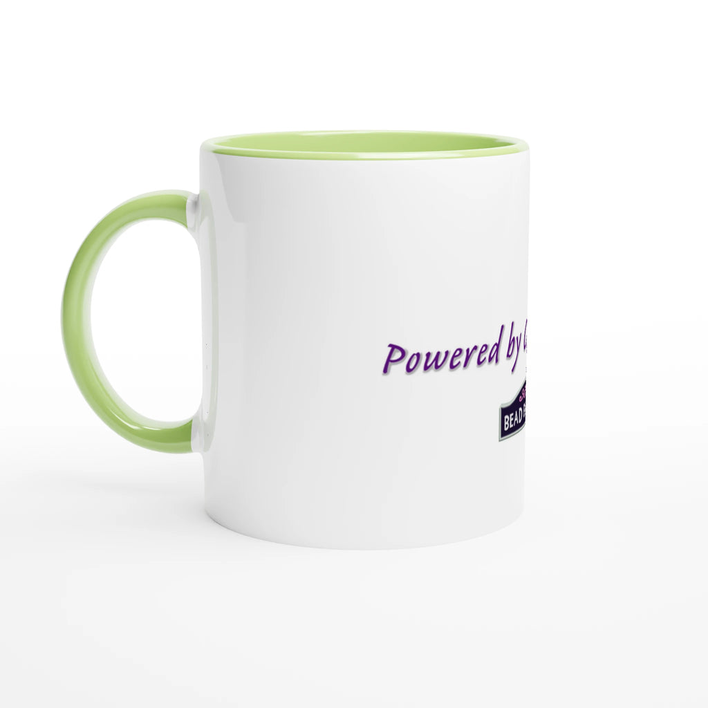 11oz Ceramic Mug with Color Inside - Powered by Coffee & Beads | Bead ...